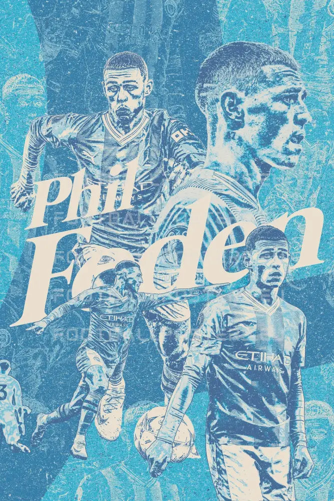 Phil Foden Poster | Manchester City | Football Art | Premium Quality