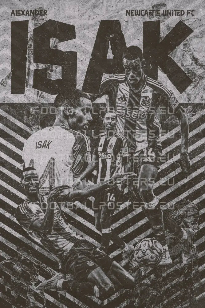 Alexander Isak Poster | Newcastle United Football Art