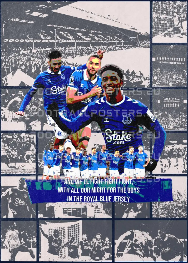 Everton FC Poster | Everton Team Collection | Football Art Print