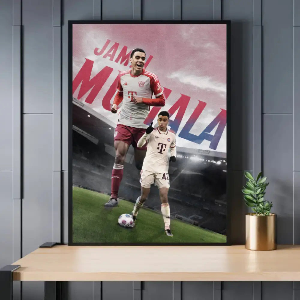 Jamal Musiala Bayern Munich Poster – Dynamic Action Shot – FootballPosters