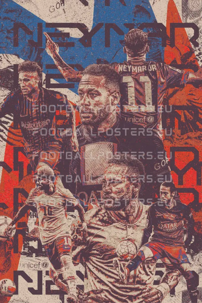 Neymar JR Poster | Football Art | Premium Quality