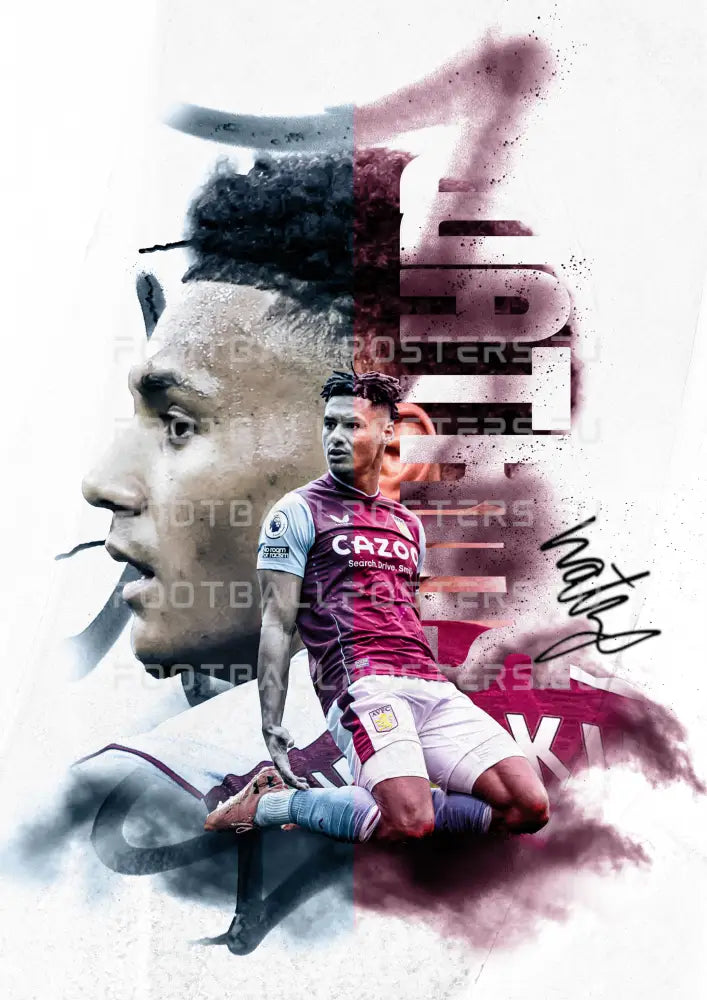 Ollie Watkins Poster – Aston Villa Football Art Print