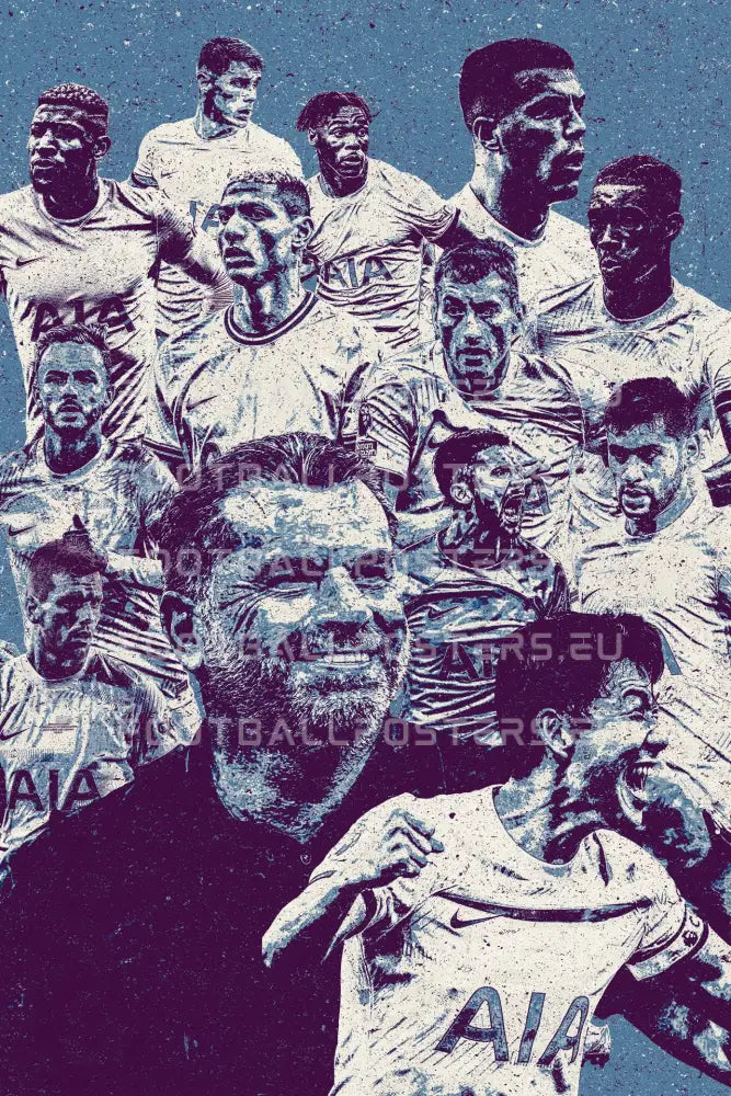 Tottenham Hotspur 23/24 Team Poster | Football Art | Premium Quality