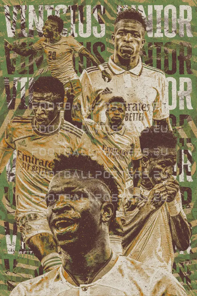 Vini JR Poster | Real Madrid | Football Art | Premium Quality